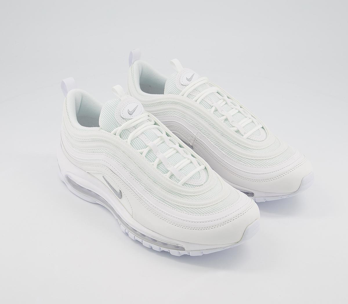 Nike Air Max 97 Trainers White Wolf Grey - Women's Classic Trainers