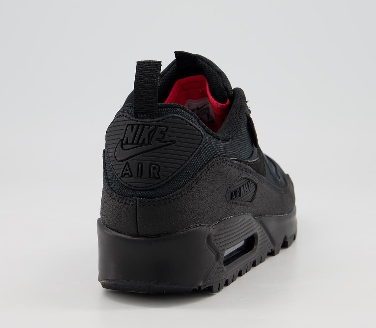 Nike Air Max 90 Trainers Black Black Infrared - Unisex Sports