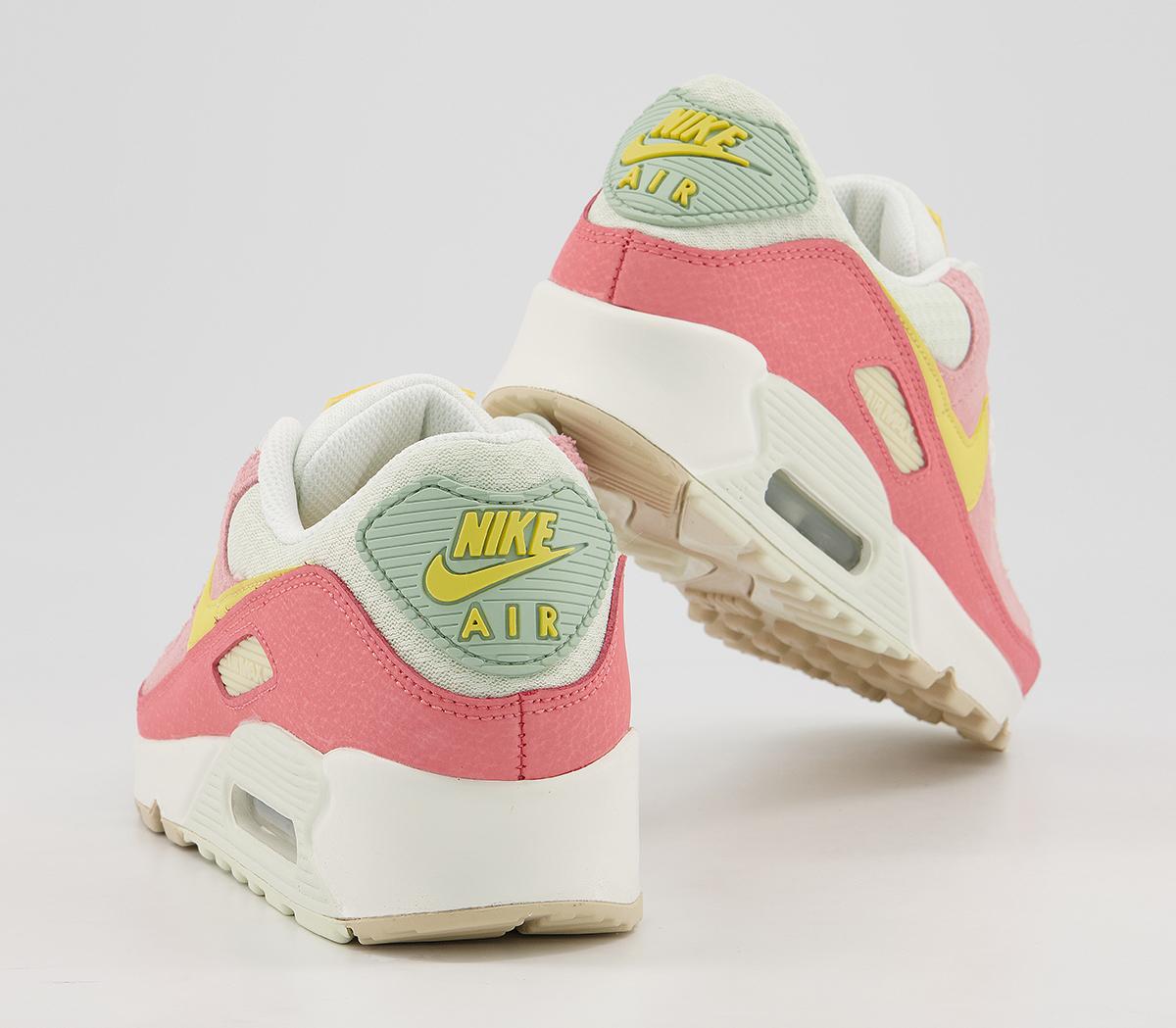 Nike Air Max 90 Trainers Sea Glass Saturn Gold Pink Salt Seafoam Sail ...