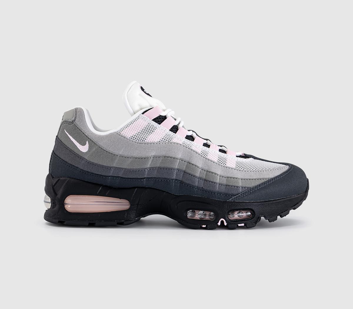 Click here for Nike Air Max 95 Trainers Black Pink Foam White Ref... prices