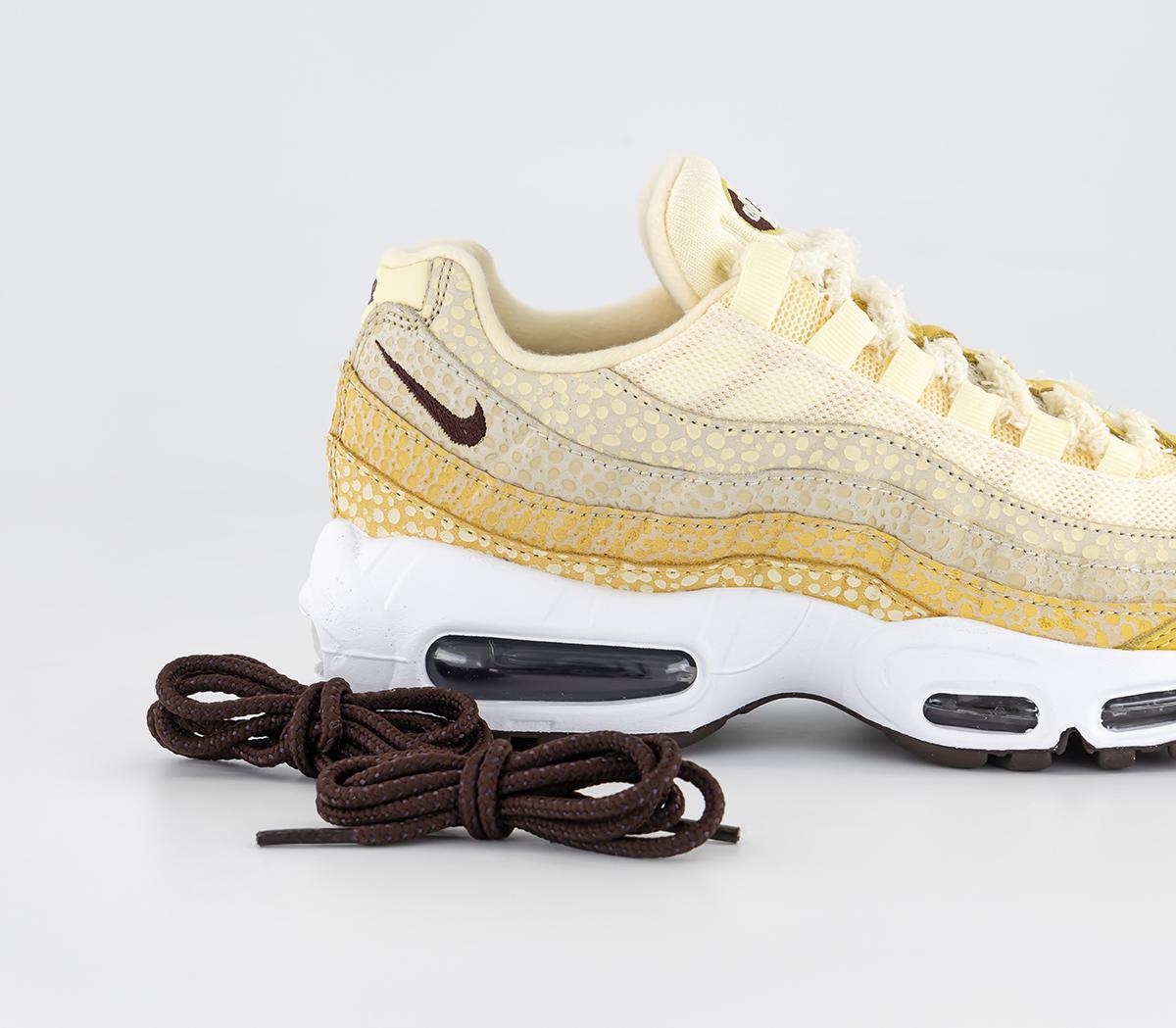 Nike Air Max 95 Trainers Coconut Alabaster Saturn Gold - Men's Trainers