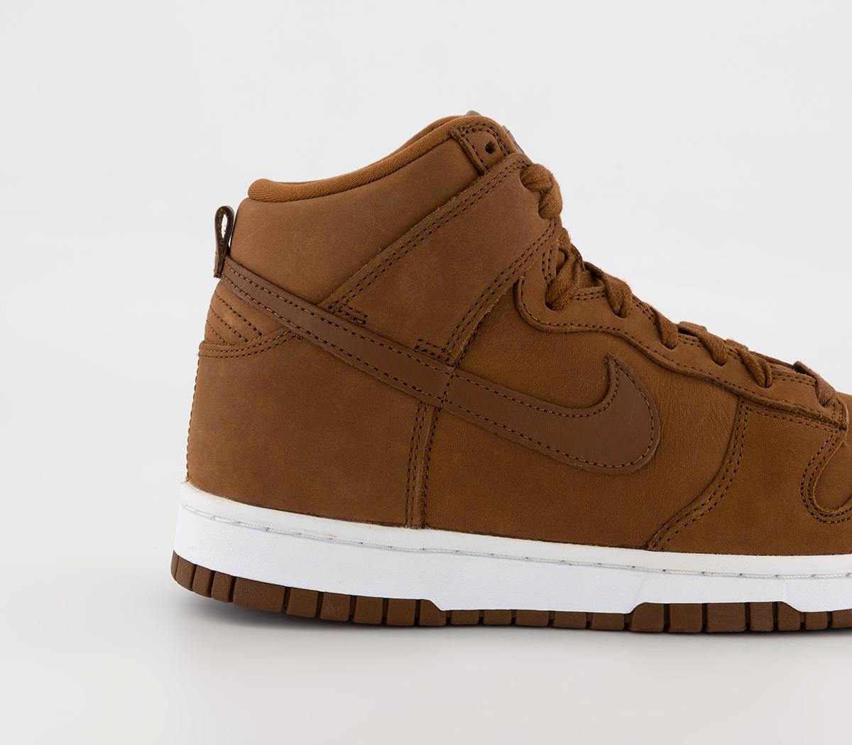 Nike Dunk Hi Trainers Pecan Pecan White - Women's Trainers