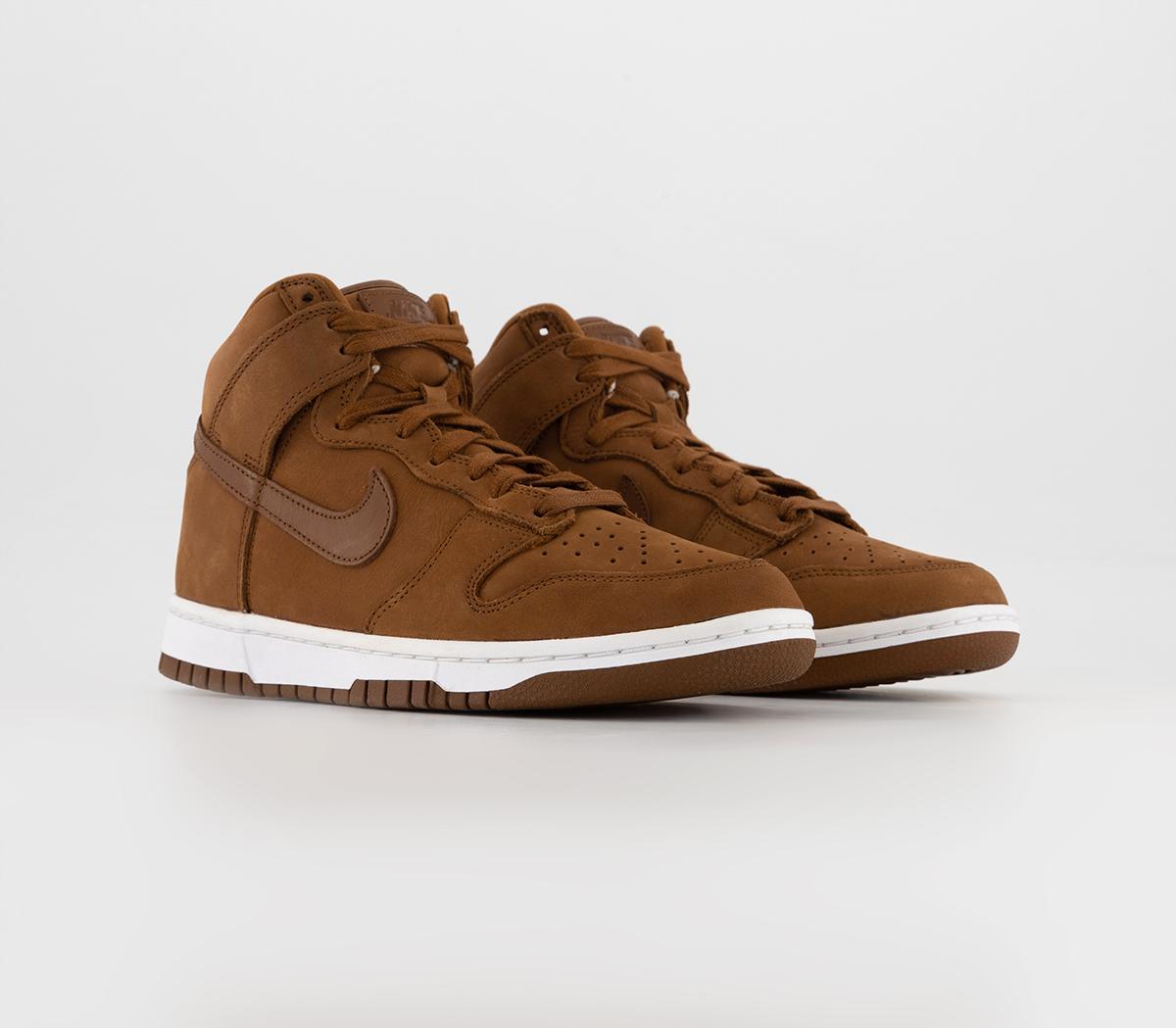 Nike Dunk Hi Trainers Pecan Pecan White - Women's Trainers