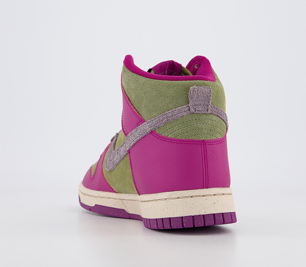 Nike Dunk Hi Trainers Dynamic Berry Grand Purple Pilgrim - Women's Trainers