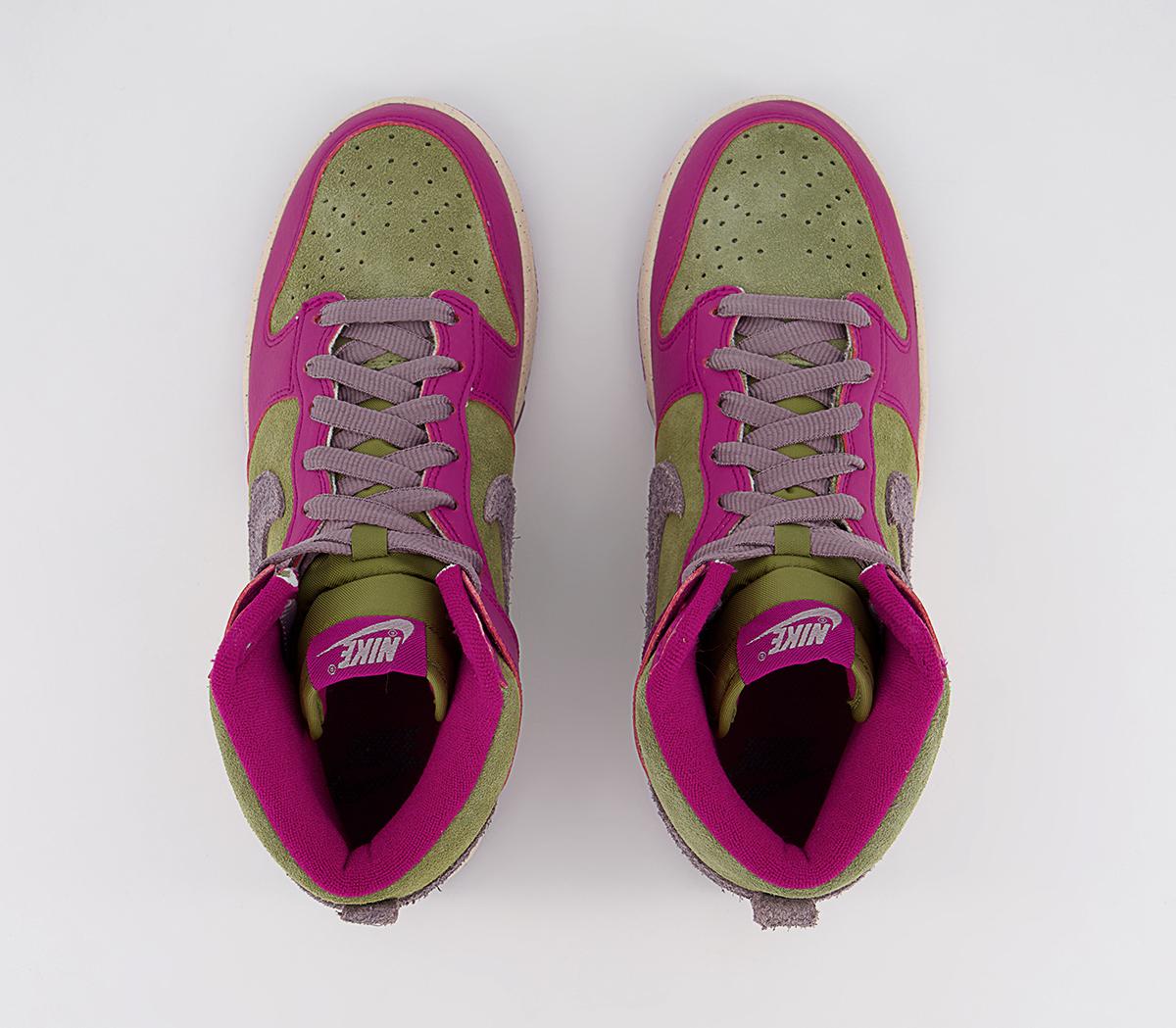 Nike Dunk Hi Trainers Dynamic Berry Grand Purple Pilgrim - Women's Trainers