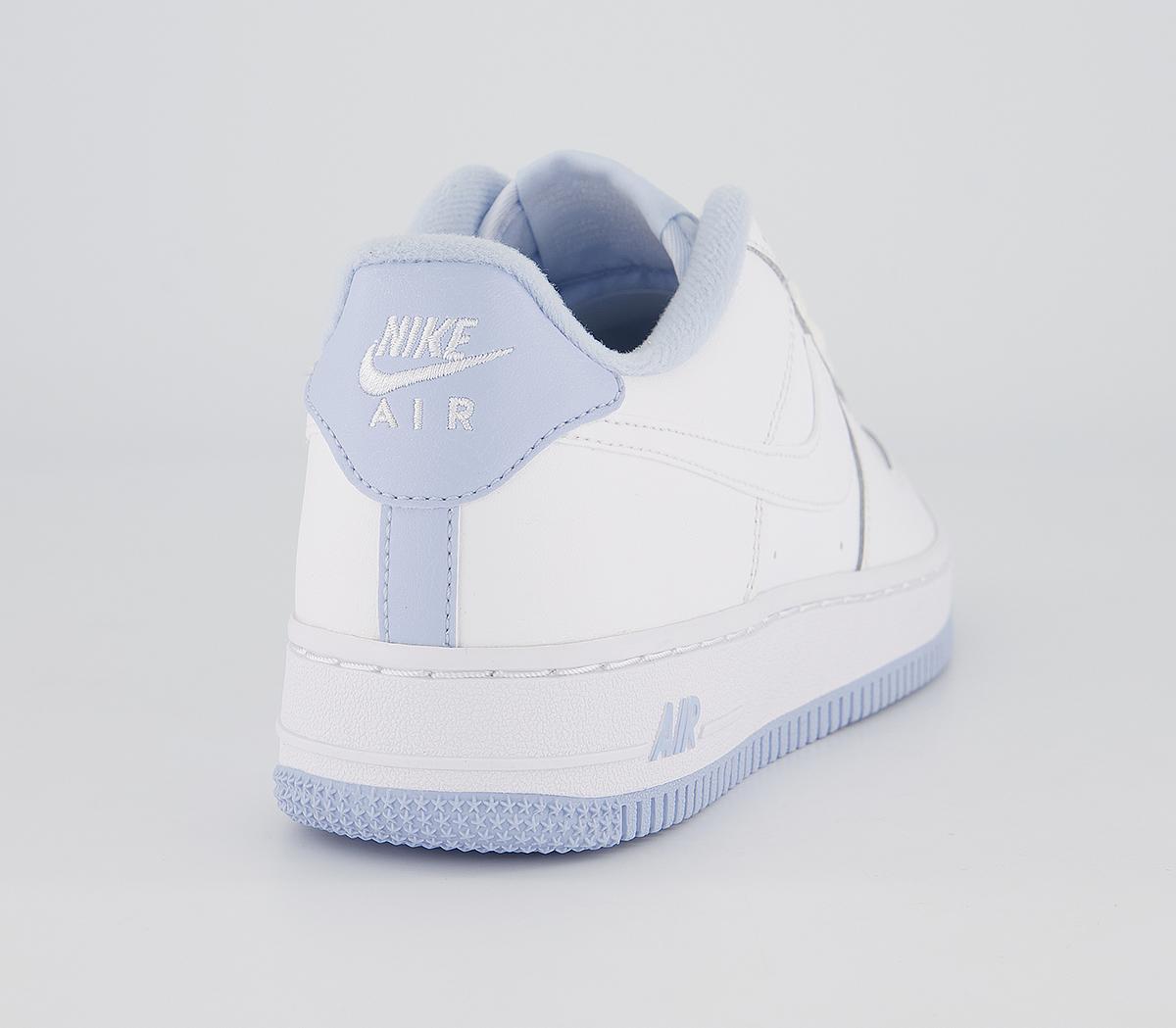Nike Af1 Boys Trainers White White Hydrogen Blue - Women's Trainers