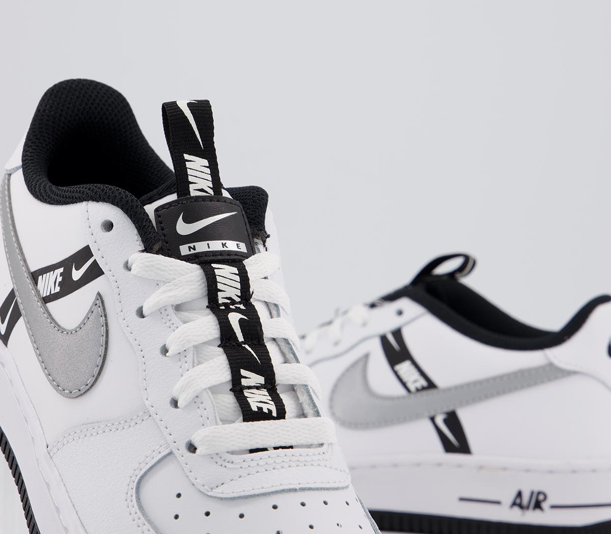 Nike Af1 Boys White Black Silver - Women's Trainers