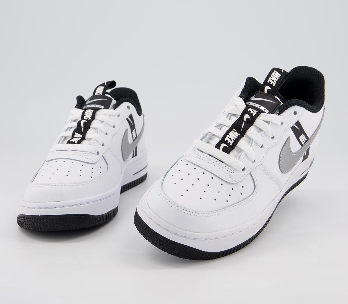 Nike Af1 Boys White Black Silver - Women's Trainers