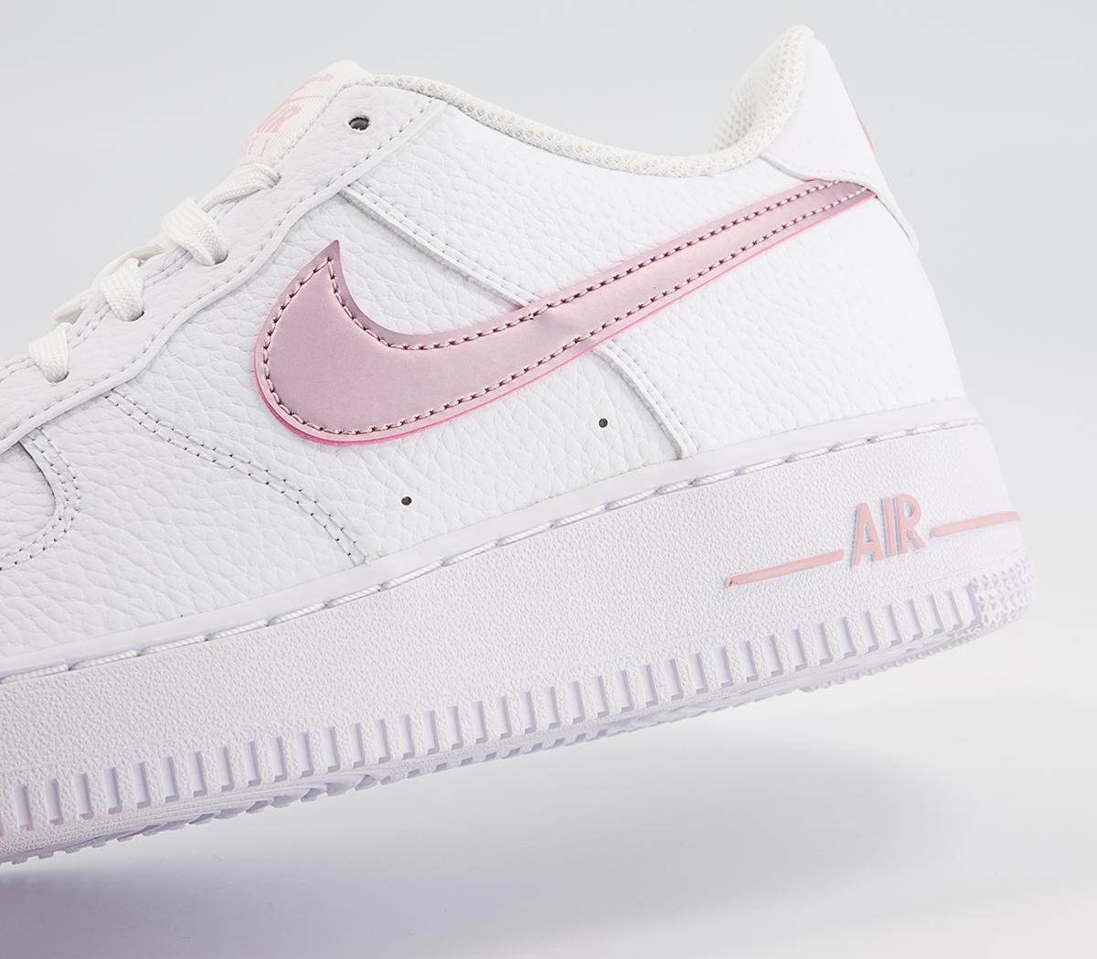 Nike Air Force 1 Boys Trainers White Pink Glaze - Women's Trainers
