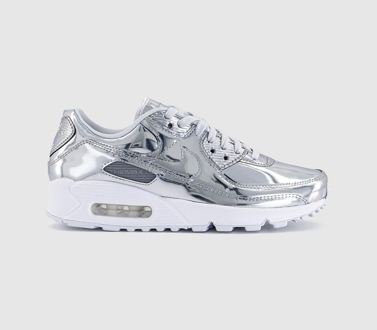 Click here for Nike Air Max 90 Trainers Chrome Chrome Pure Platin... prices