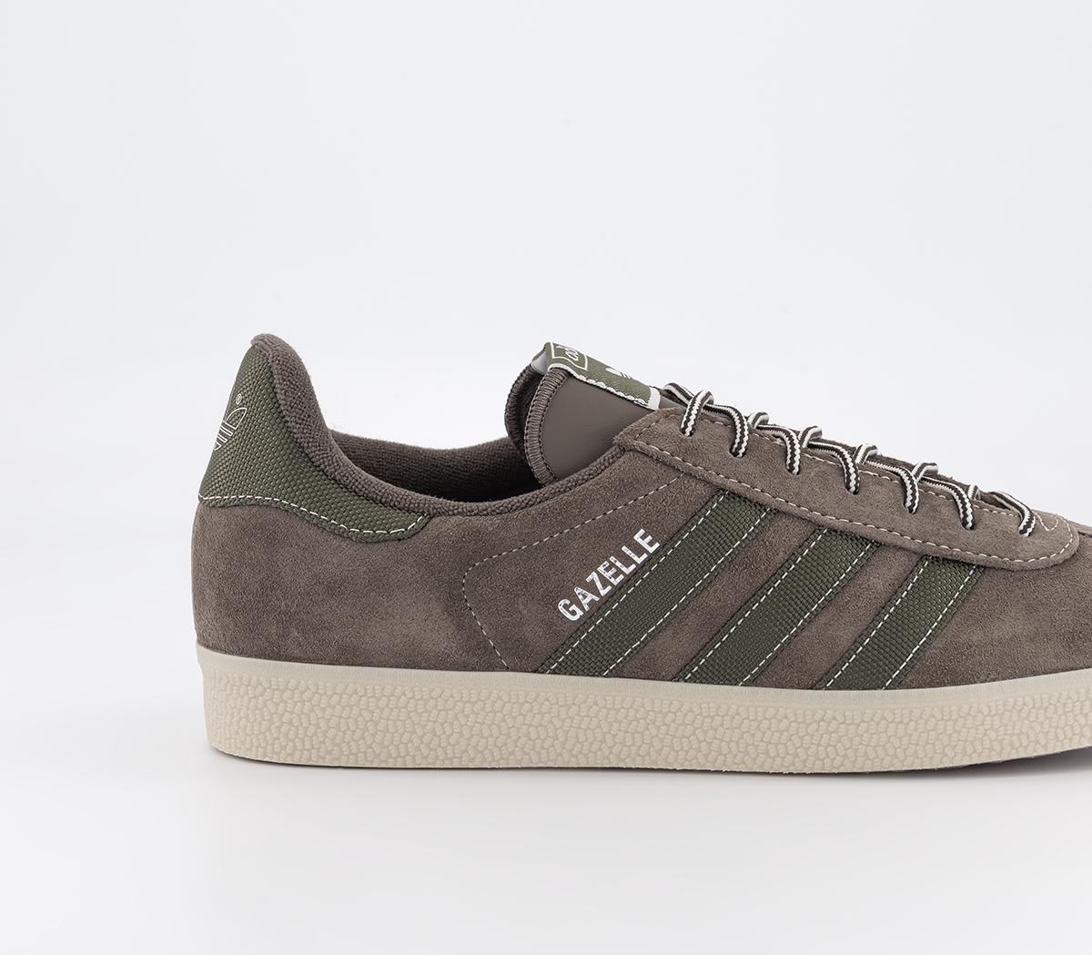 adidas Gazelle Trainers Earth Strata Olive Alumina - Men's Trainers