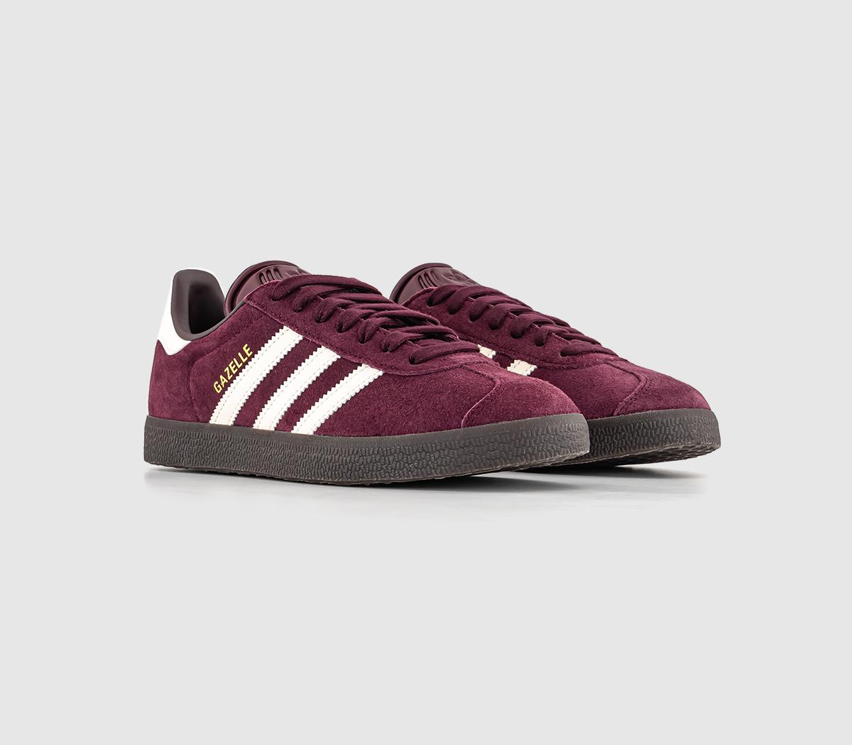 adidas Gazelle OG Trainers Maroon Chalk White Gum - Women's Trainers
