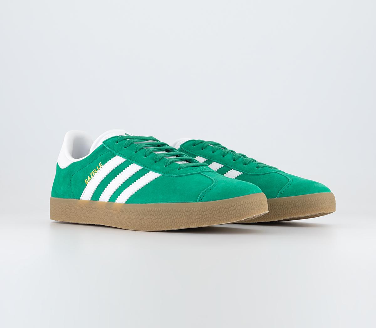 adidas Gazelle Trainers Court Green White Gum - adidas Gazelle