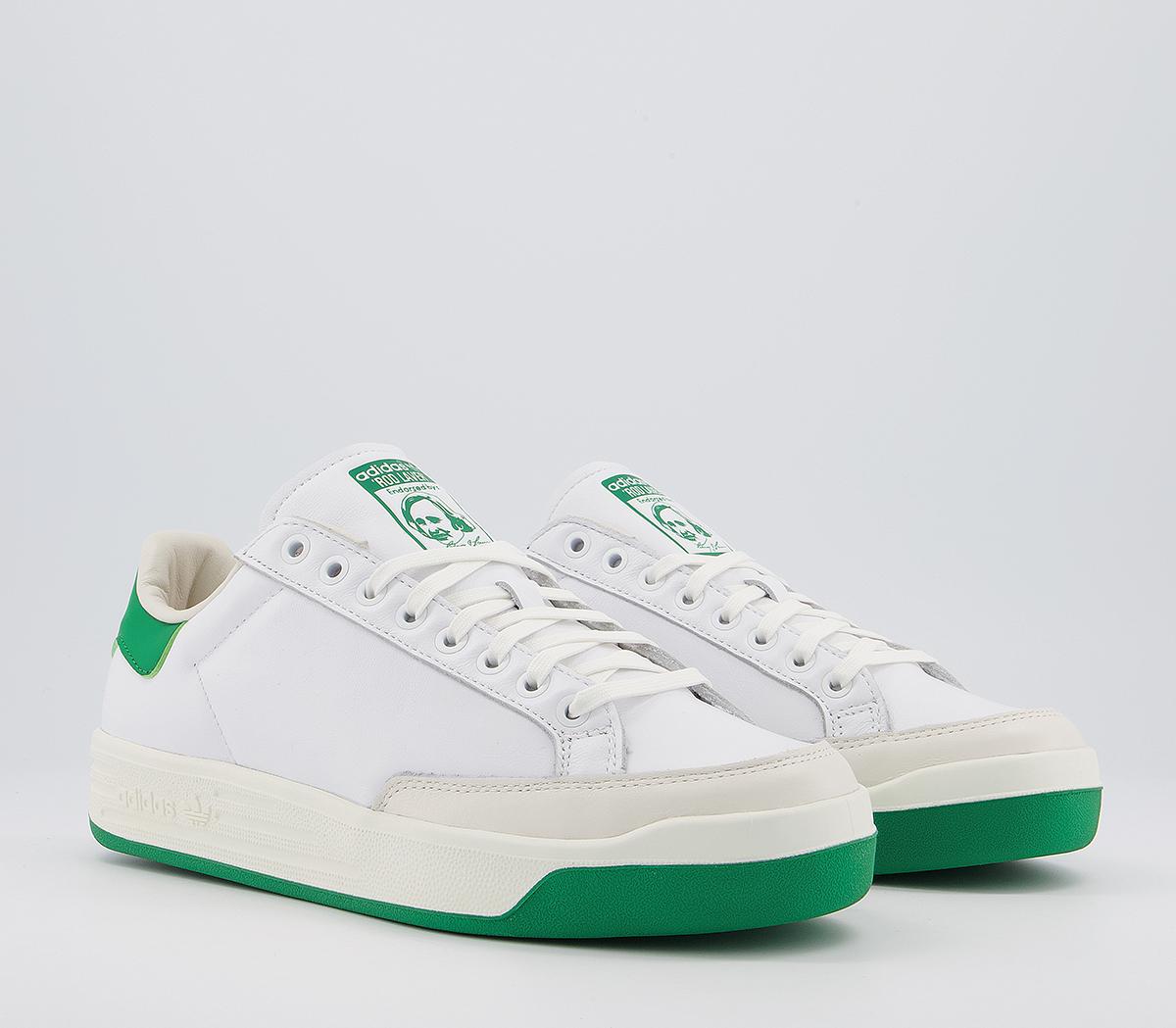 adidas Rod Laver Trainers White Green White - Men's Trainers