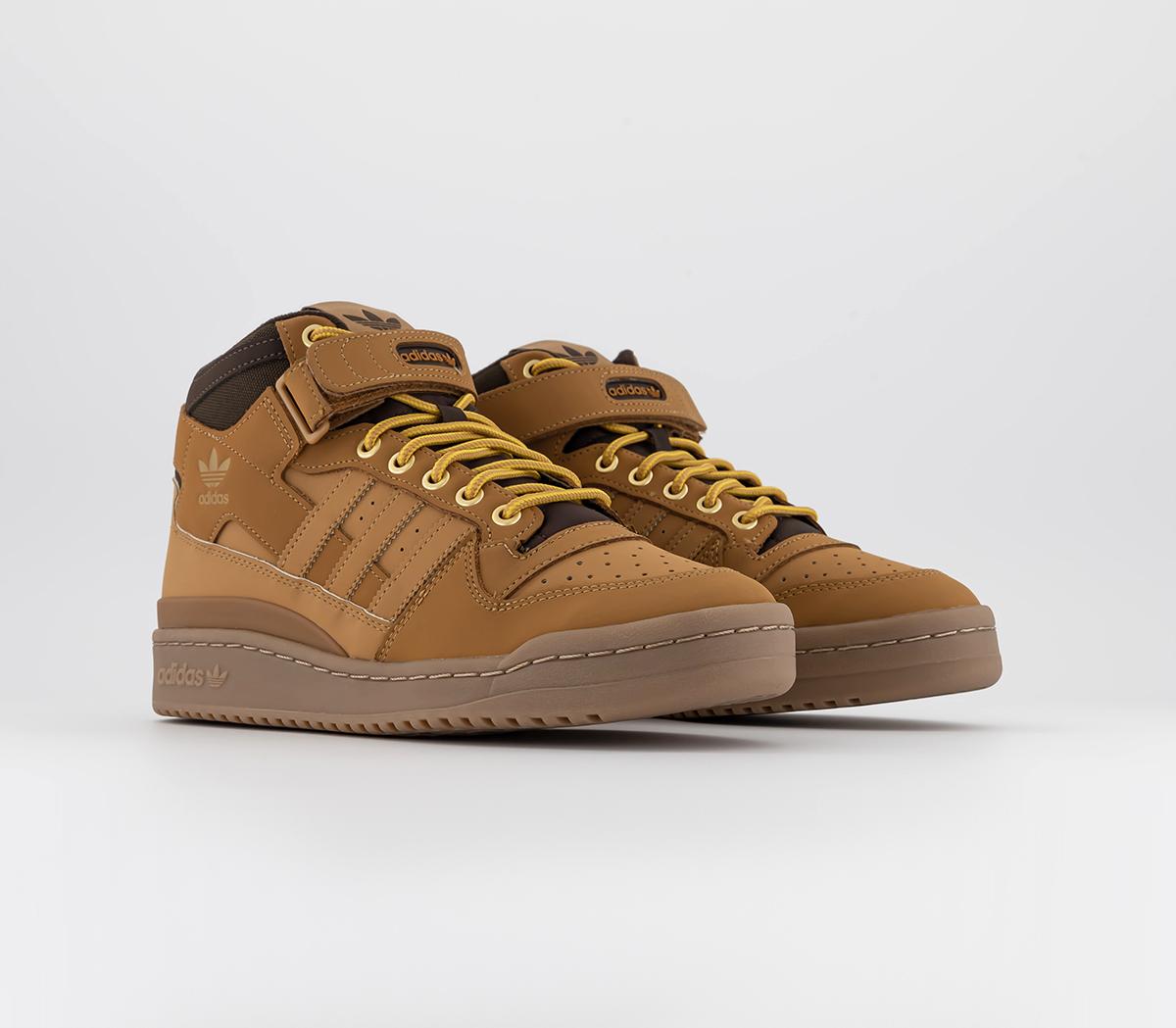 adidas Forum Mid Trainers Brown Gum - adidas Forum