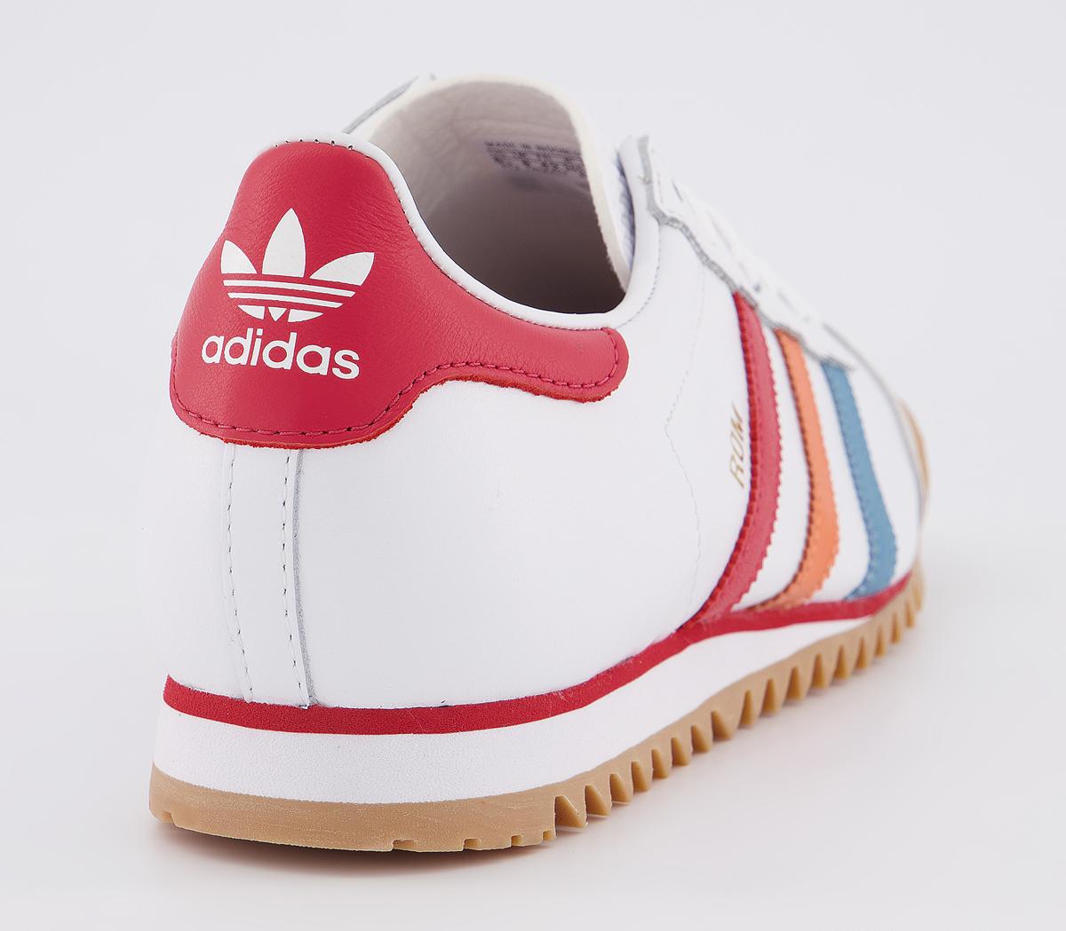 adidas Rom Trainers White Glory Red Amber Tint - Men's Trainers