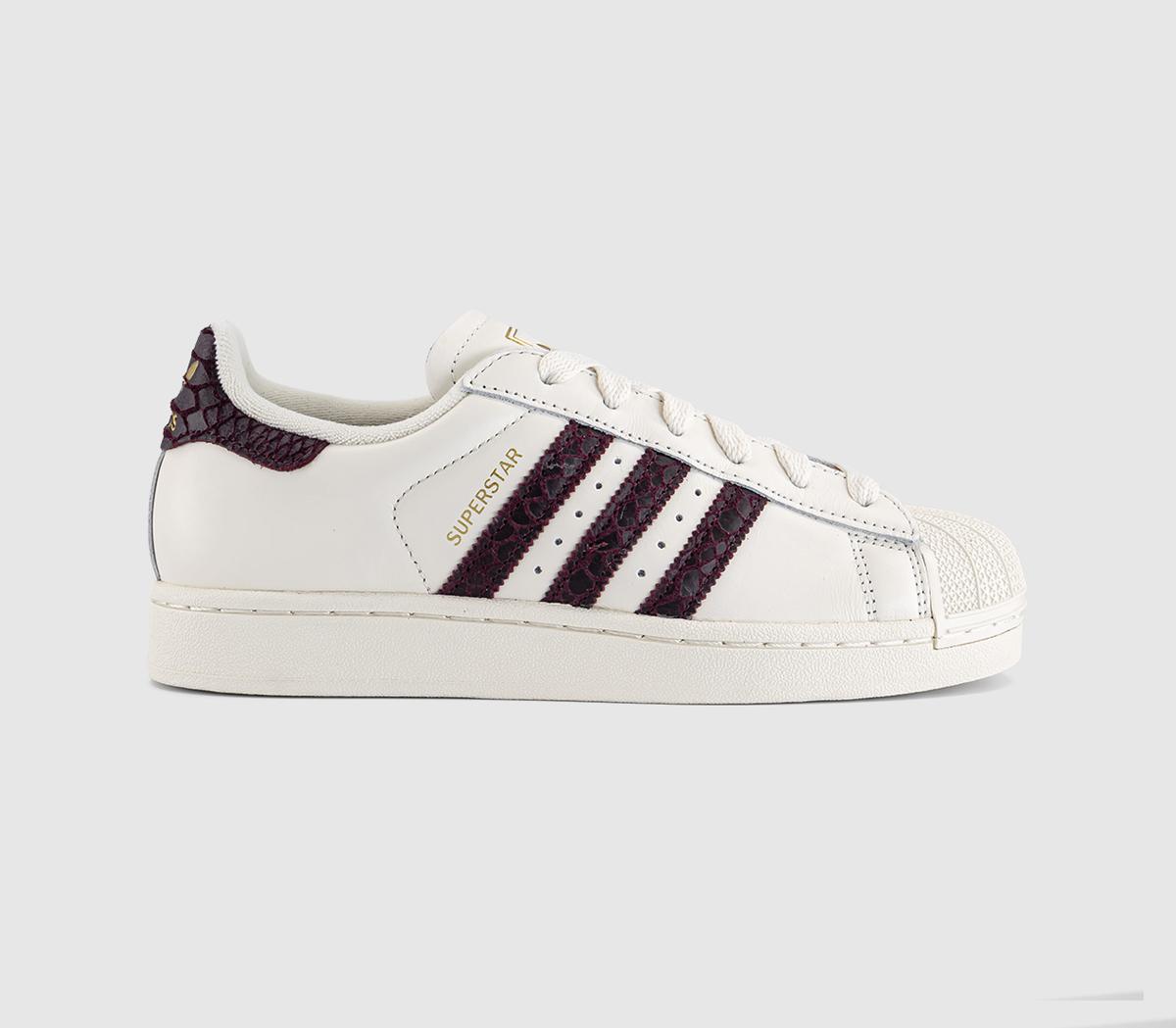 Click here for adidas Womens Superstar II Trainers Offwhite Maroo... prices
