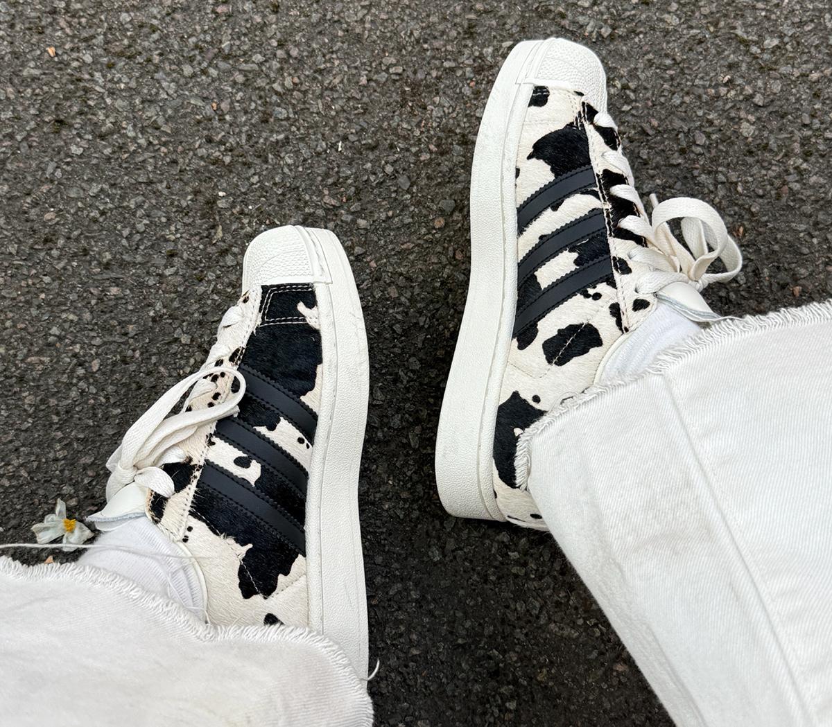 adidas Superstar II Trainers Cow Print - Women's Trainers