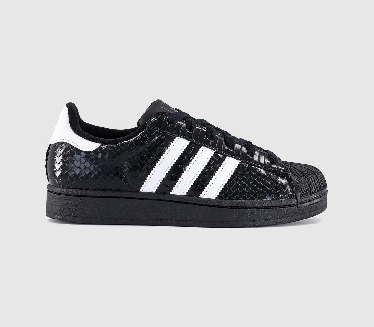 Click here for adidas Womens Superstar II Trainers Snake Black Wh... prices