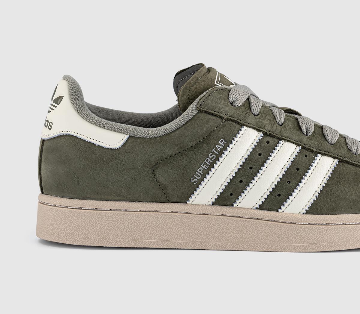 adidas Superstar II Trainers Olive Strata Offwhite Stone Khaki - Men's ...