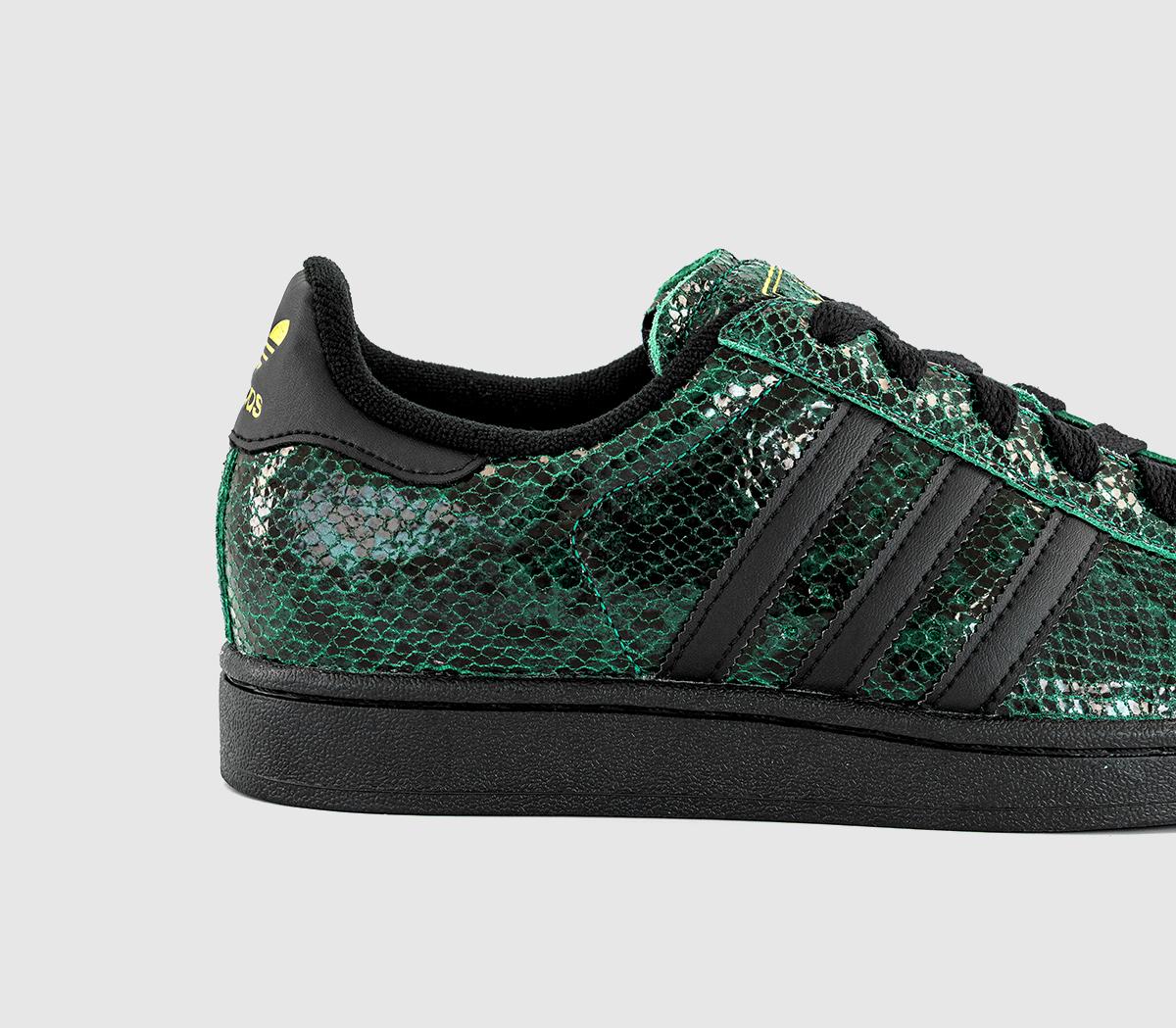 adidas Superstar II Trainers Snake Print Collegiate Green Black Gold ...