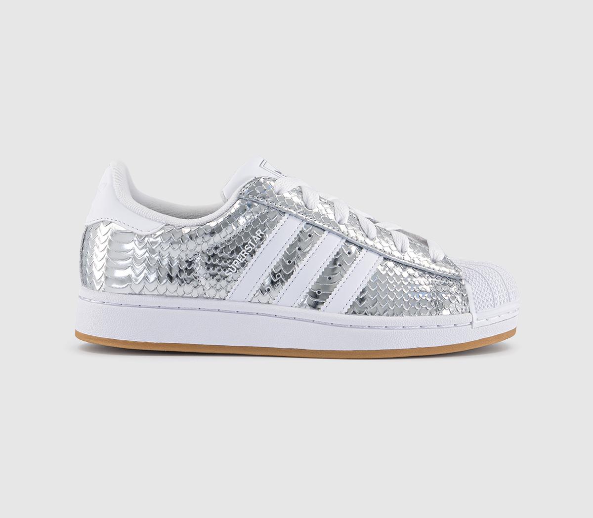 Click here for adidas Womens Superstar II Trainers Snake Silver M... prices