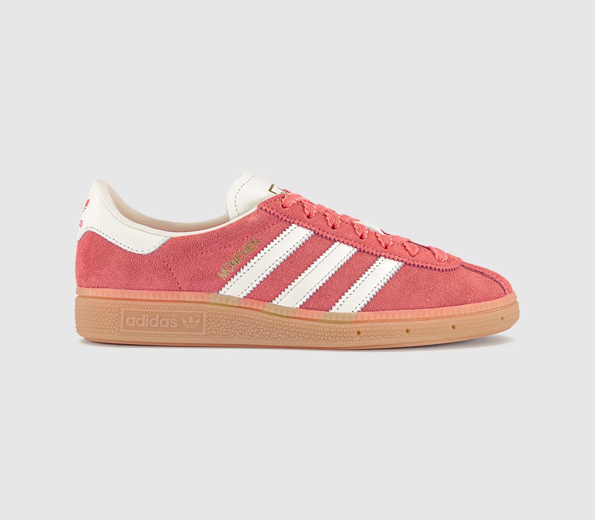 Click here for adidas Womens Munchen Trainers Semi Flash Red Gum... prices