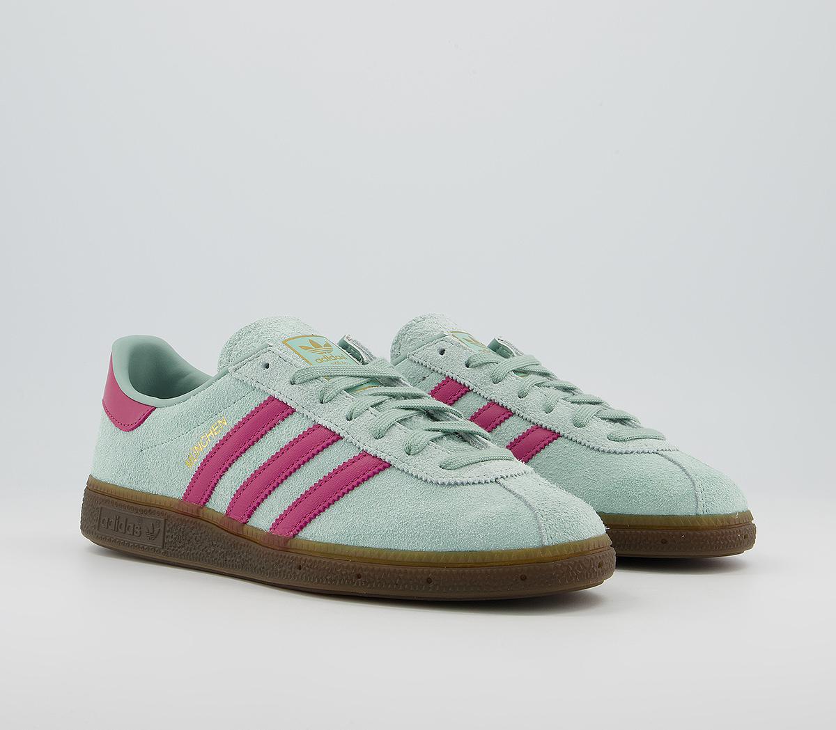 adidas Munchen Trainers Green Wild Pink Gold - Men's Terrace Trainers