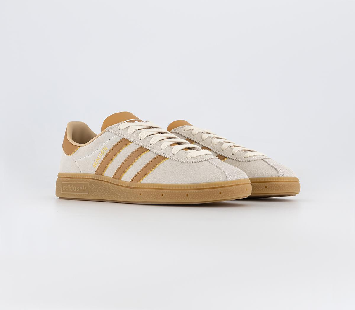 adidas Munchen Trainers Cream White Mesa Gum - Men's Trainers