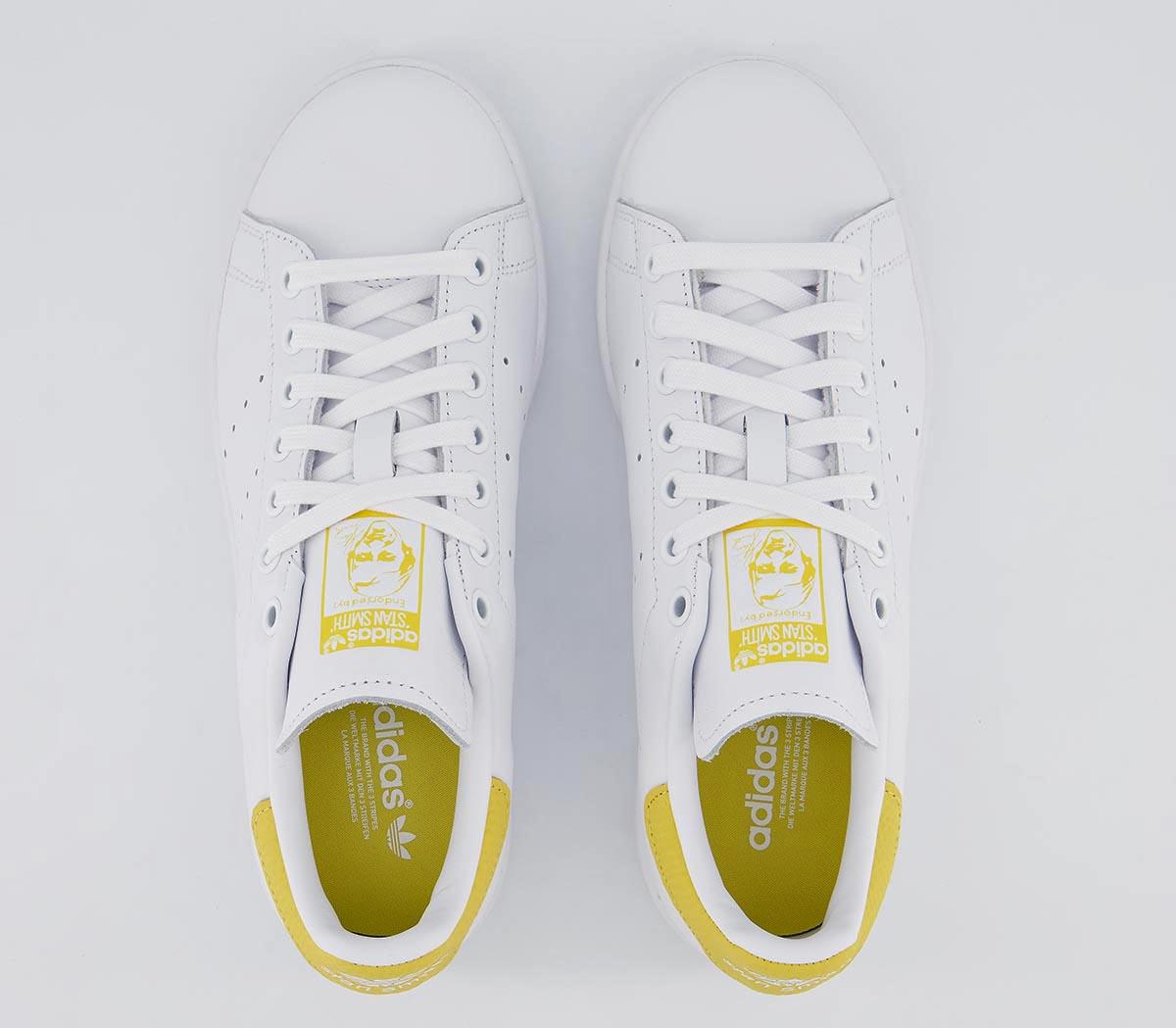 adidas Stan Smith Trainers White White Core Yellow F - Women's Trainers