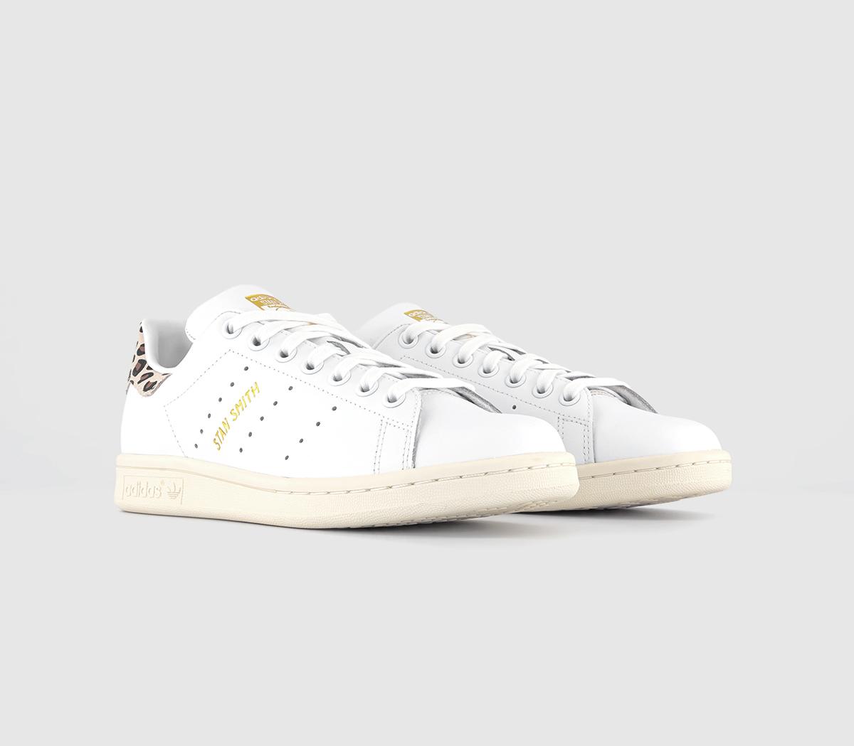 adidas Stan Smith Trainers White Leopard Print - Women's Trainers