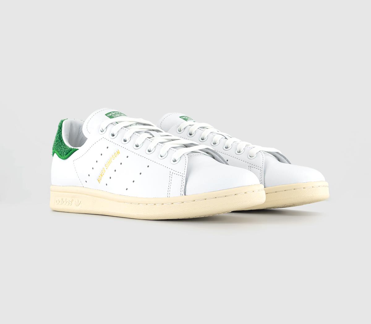 adidas Stan Smith Trainers Homer White Green Cream White - Unisex Sports