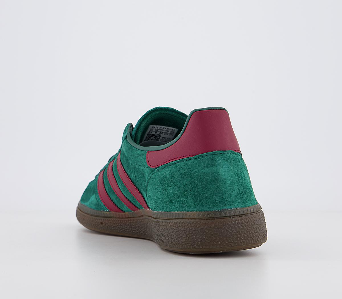 adidas Handball Spezial Trainers Collegiate Green Burgundy Gum - Men's ...