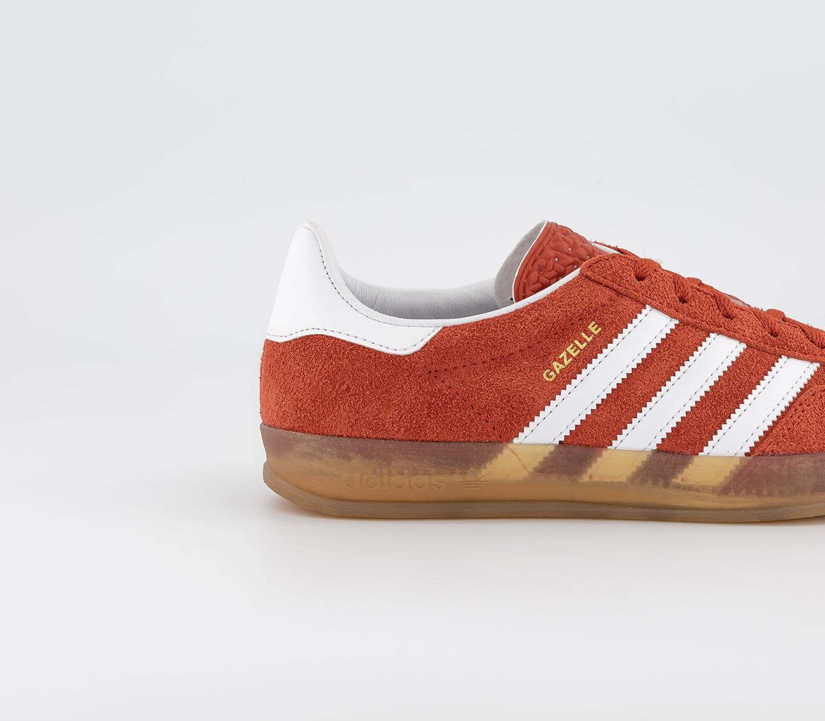 adidas Gazelle Indoor Trainers Blood Orange White Gum - Men's Trainers