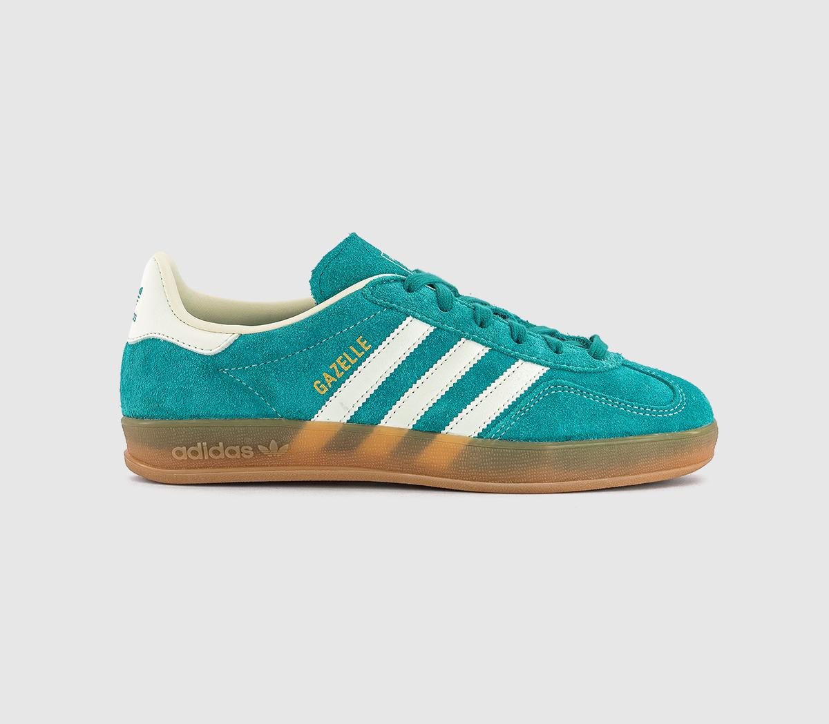 Click here for adidas Womens Gazelle Indoor Trainers Pure Teal Of... prices