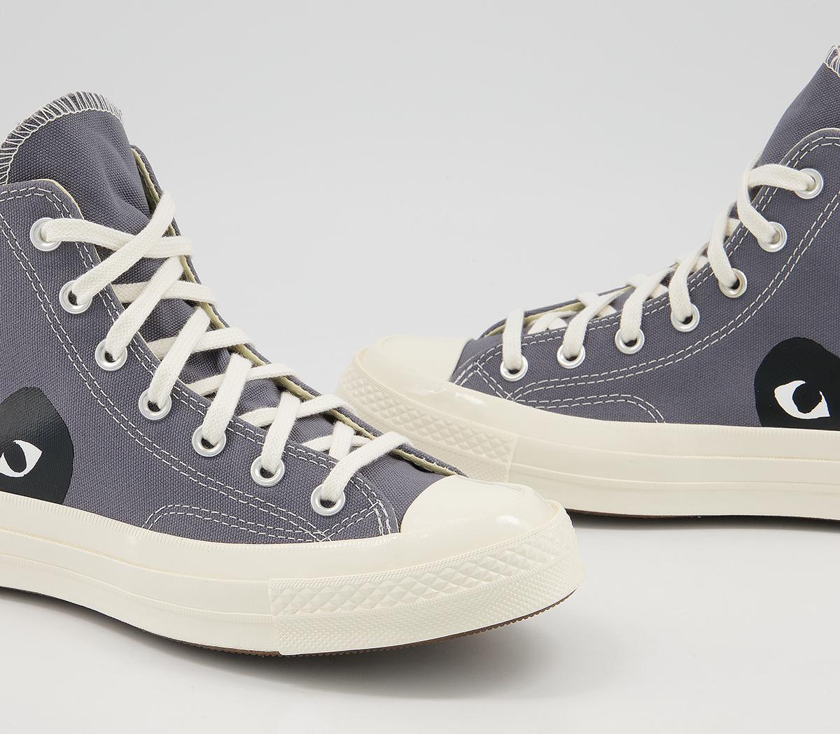 Comme Des Garcons Converse Chuck Taylor Hi 70s X PLAY CDG Trainers Grey ...