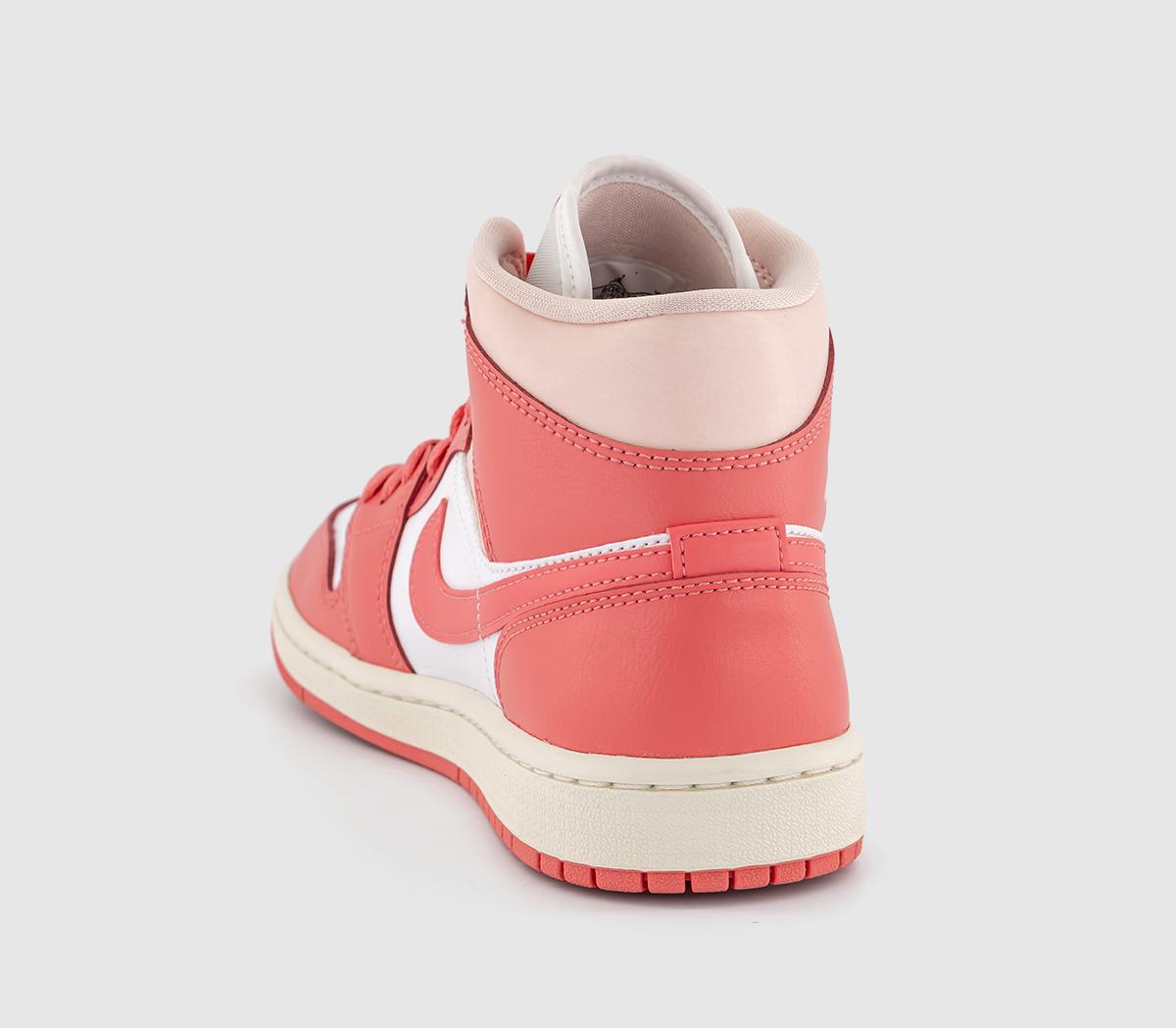 Jordan Air Jordan 1 Mid Trainers White Sea Coral Atmosphere Sail ...