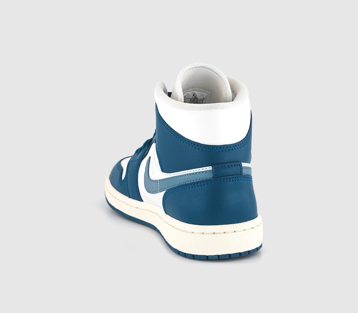 Jordan Air Jordan 1 Mid Trainers Sky Frozen Blue Ozone Blue Sail - Air ...
