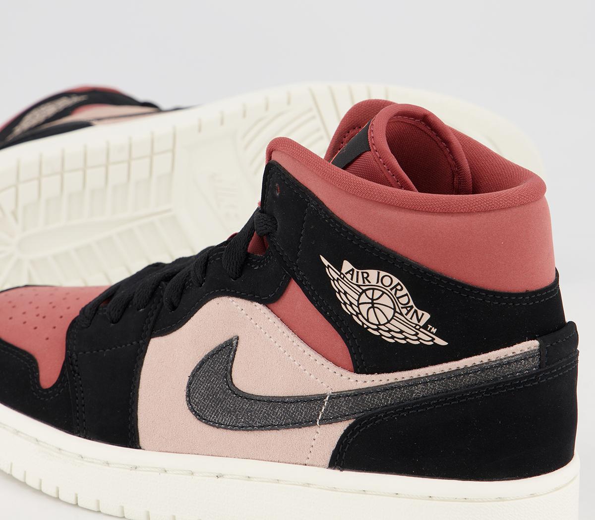 Jordan Air Jordan 1 Mid Particle Beige Black Canyon Rust Sail Bright ...