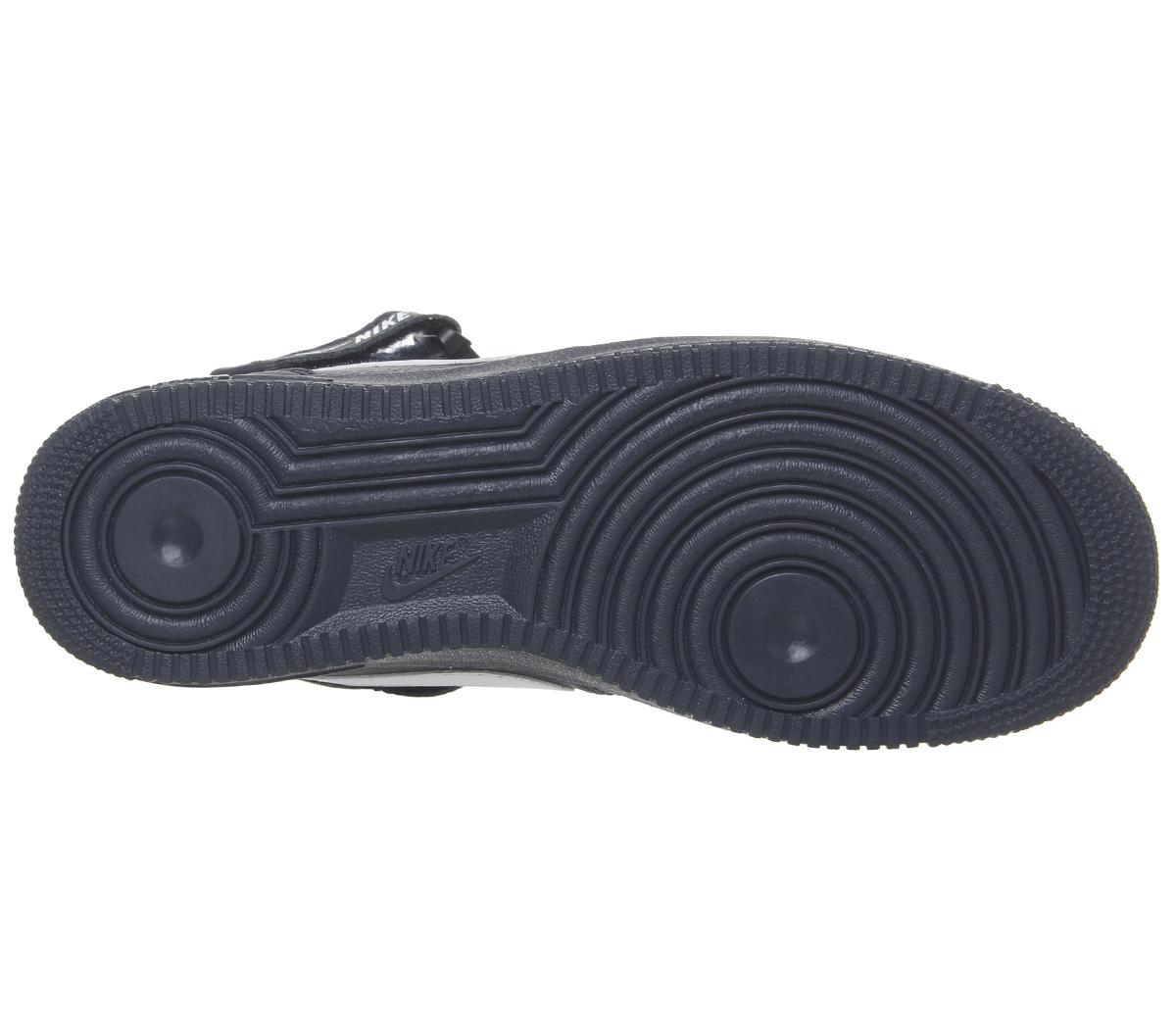 Nike Air Force 1 Mid Lv8 Trainers Obsidian White Black Tour Yellow ...