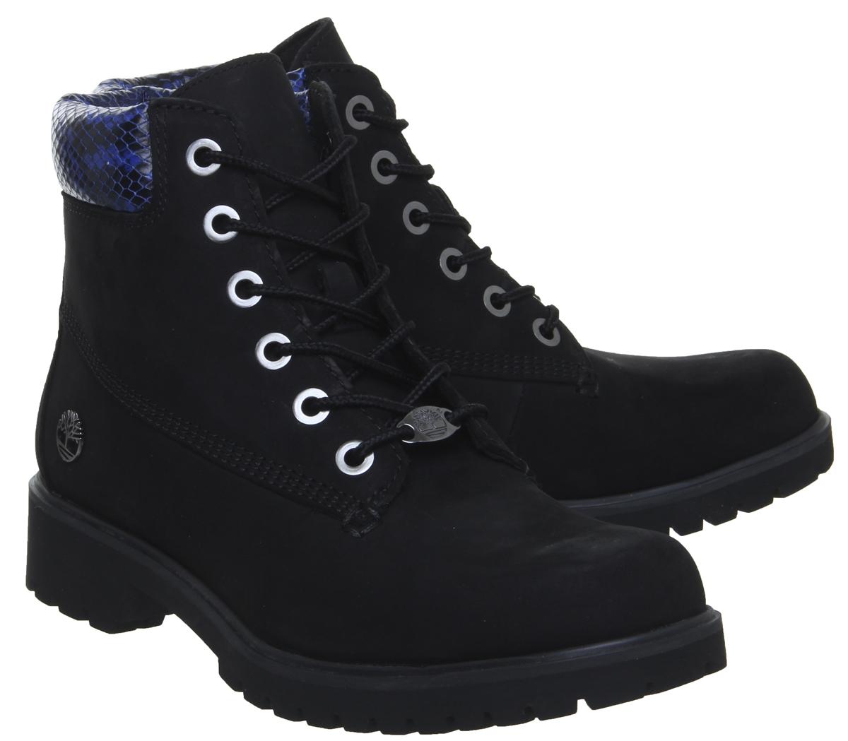 Timberland Slim Premium 6 Inch Boots Black Royal Snake Collar - Women's ...