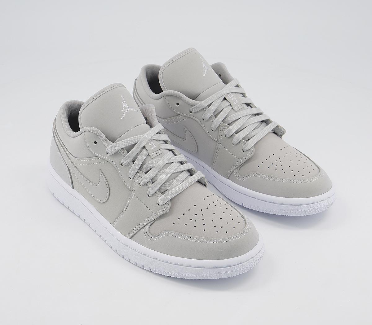 Jordan Air Jordan 1 Low Trainers Grey Foh Grey Fog White - Women's Trainers