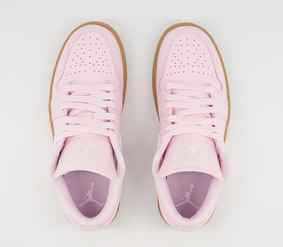 Jordan Air Jordan 1 Low Artic Pink White Gum Brown - Men's Trainers