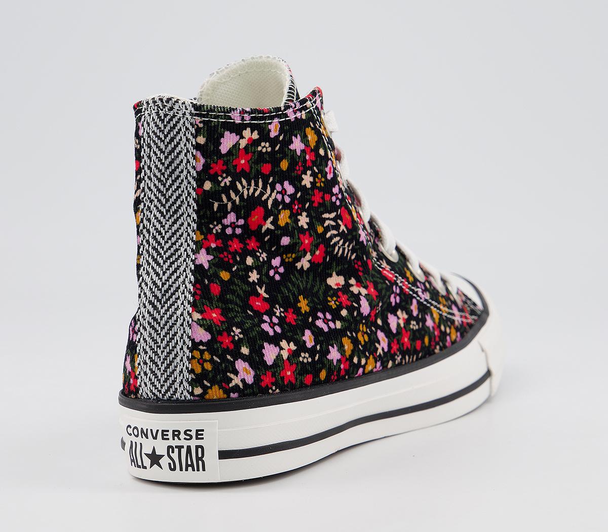 Converse Converse All Star Hi Trainers Black Floral - Women's Trainers