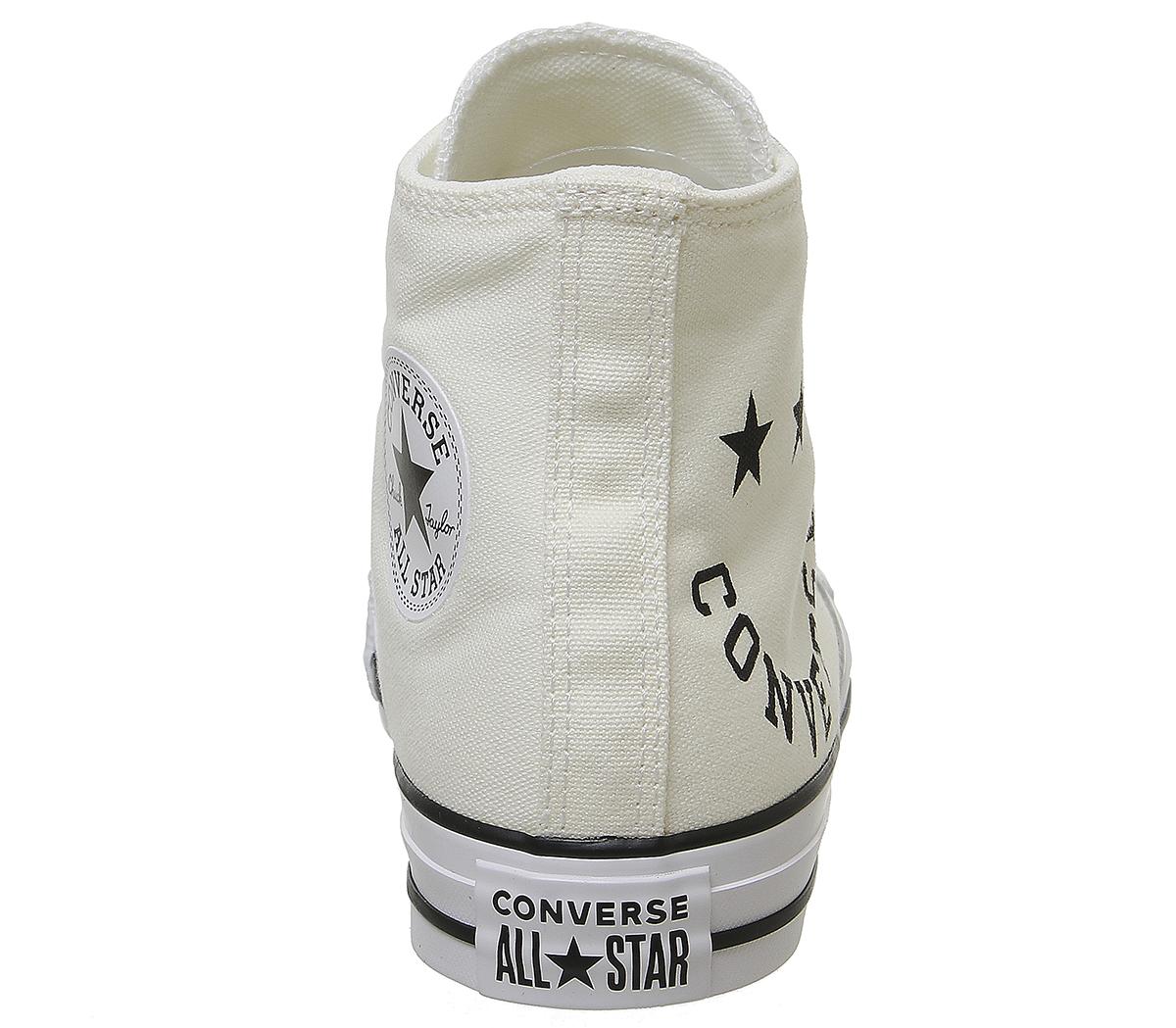 Converse Converse All Star Hi Trainers Egret Smile Black White - Unisex ...