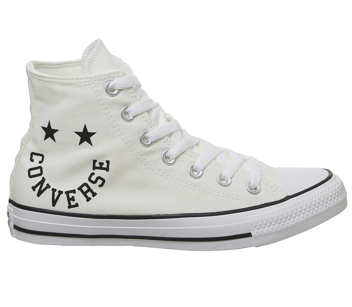 Converse Converse All Star Hi Trainers Egret Smile Black White - Unisex ...