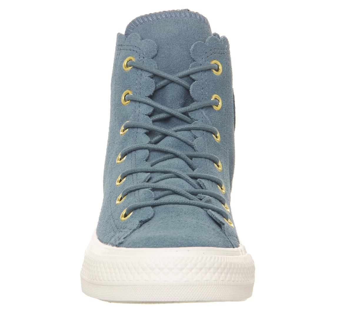 Converse Converse All Star Trainers Celestial Teal Gold Frill - Women's ...