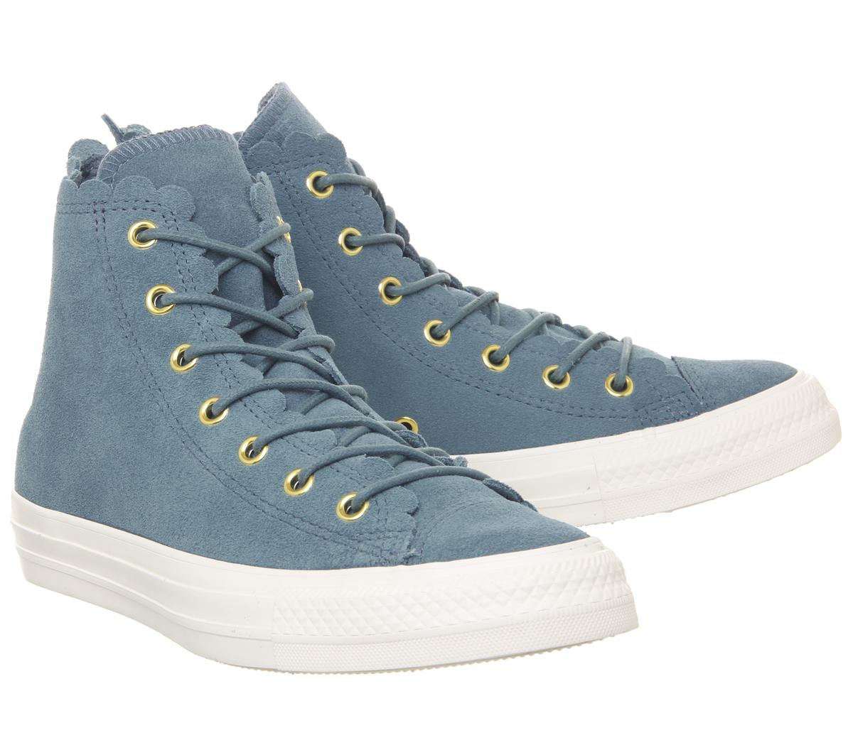 Converse Converse All Star Trainers Celestial Teal Gold Frill - Women's ...
