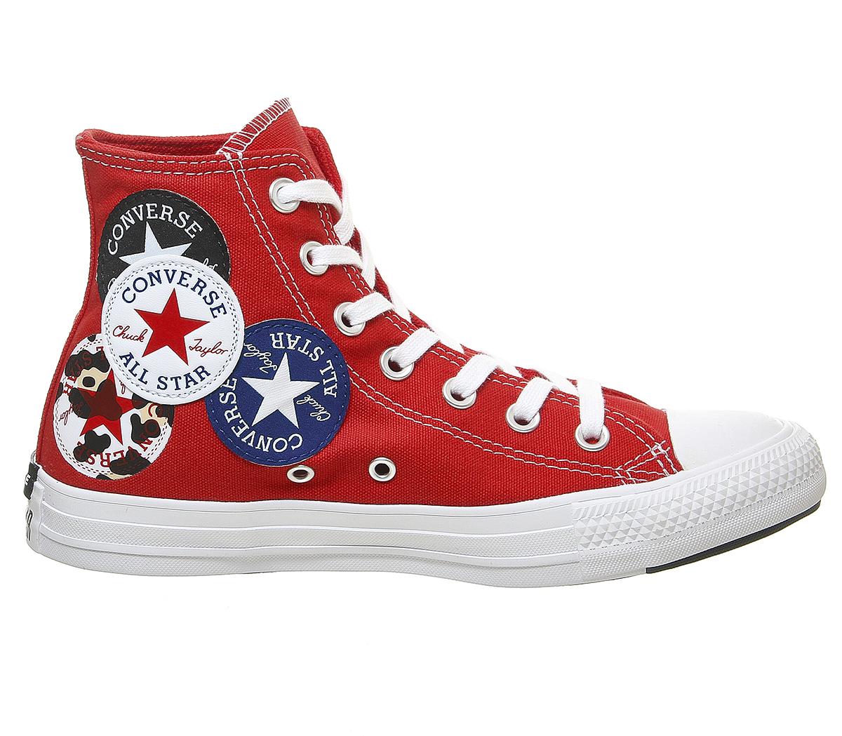 Converse Converse All Star Hi Trainers Univeristy Red Black Rush Blue ...