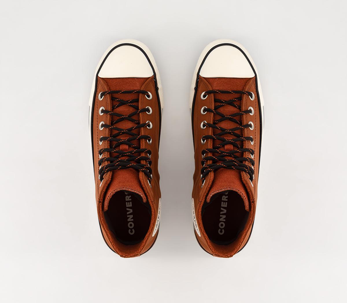 Converse Converse All Star Hi Trainers Rugged Orange Velvet Brown - Men ...